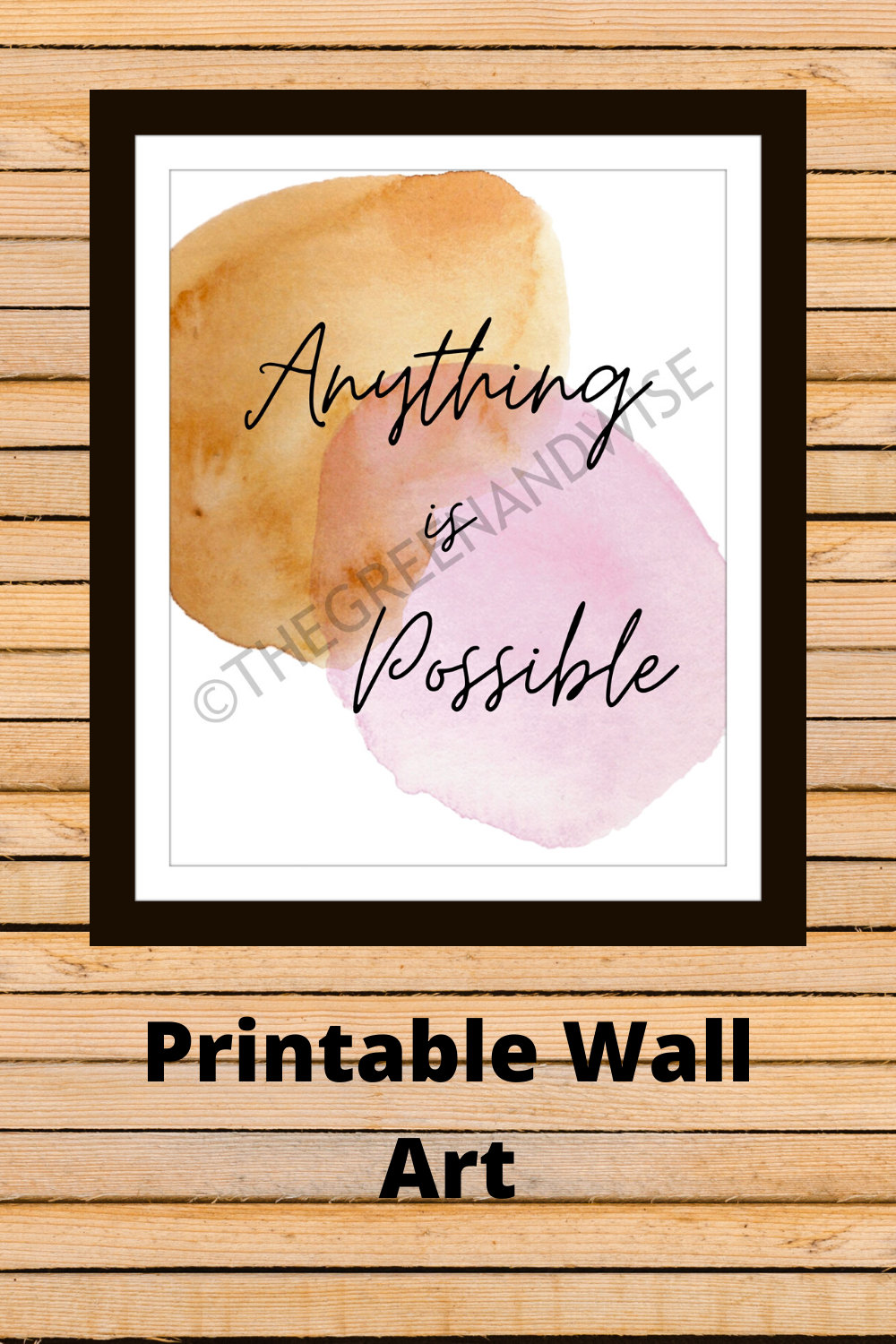 Inspirational Quote Anything Is Possible Motivational Printable Wall ...