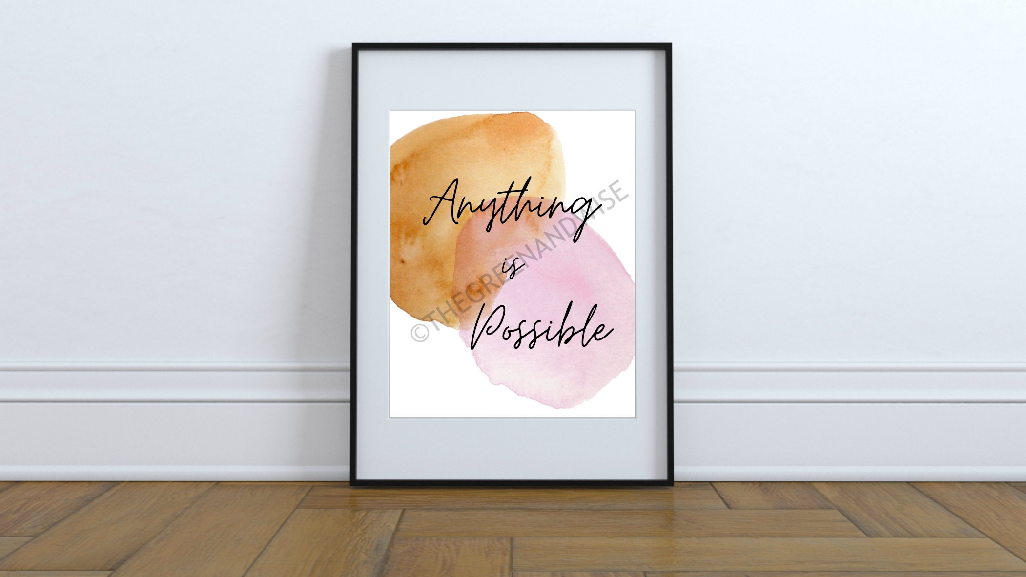 Inspirational Quote Anything Is Possible Motivational Printable Wall ...