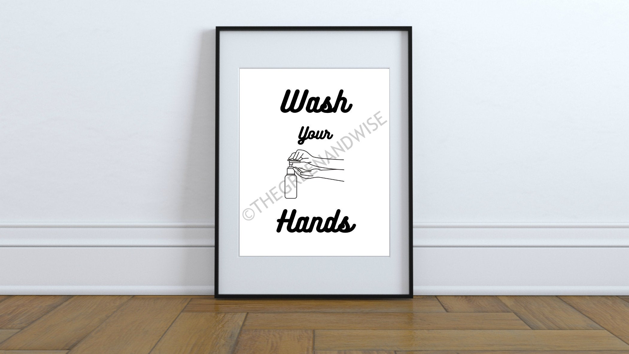 Wash Your Hands Wall Art, Printable Download on Luulla