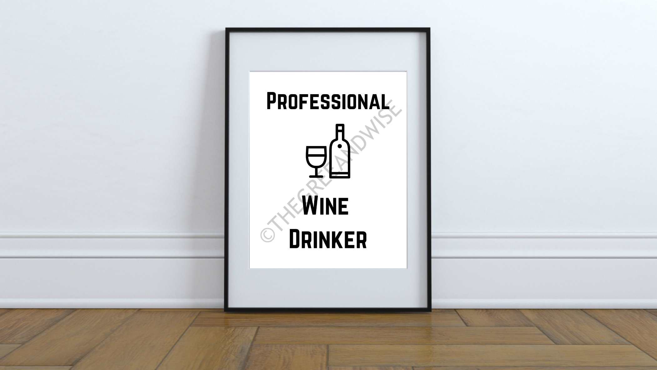 Professional Wine Drinker Wall Art, Printable Digital Download on Luulla